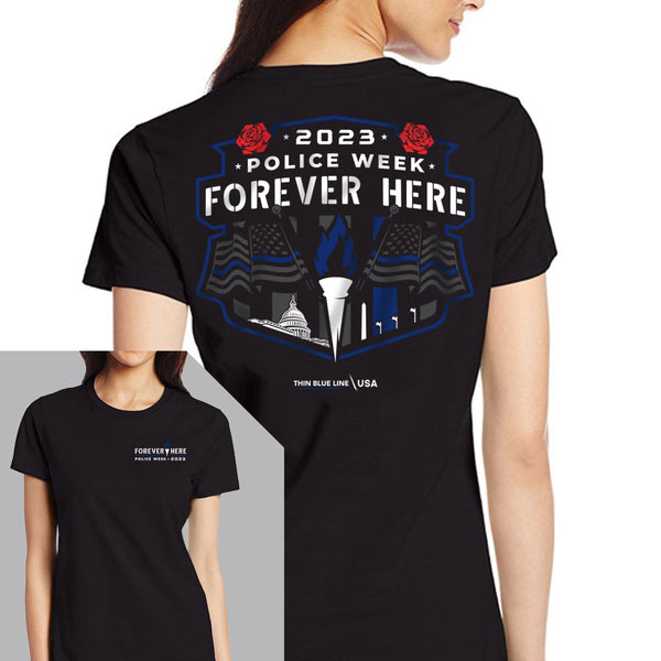 Women's Long Sleeve - Classic Thin Gold Line - Thin Blue Line USA