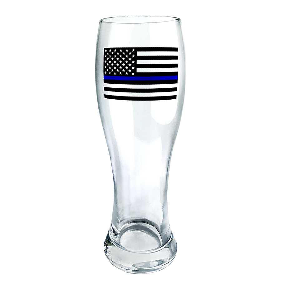 Grand Pilsner Glass - Thin Blue Line, 20oz - Thin Blue Line USA