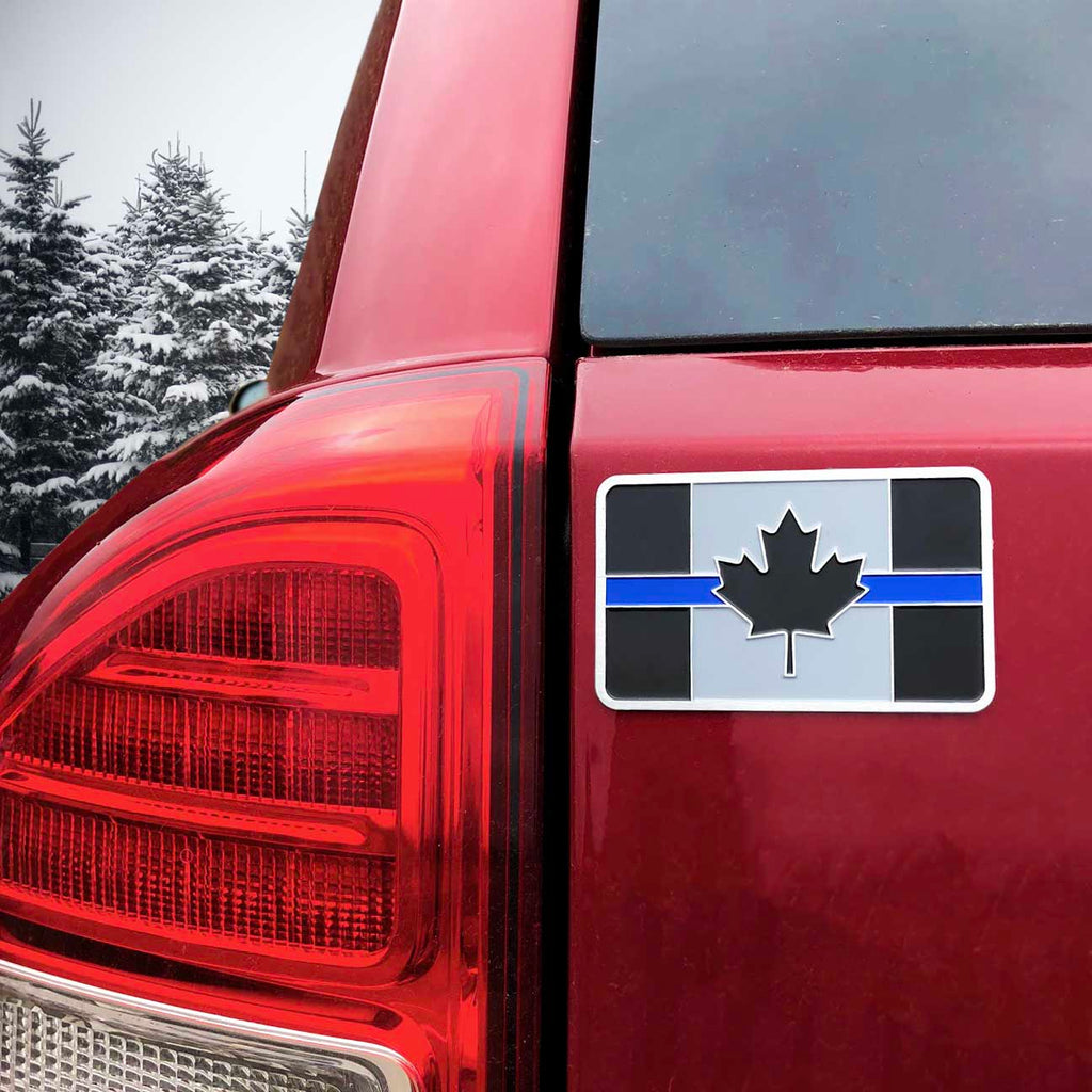 Canada Thin Blue Line Vehicle Emblem - Thin Blue Line USA