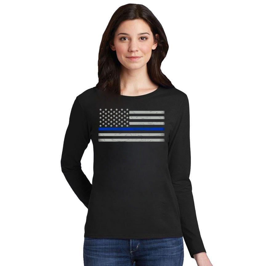 Women's Long Sleeve - Classic Thin Blue Line - Thin Blue Line USA
