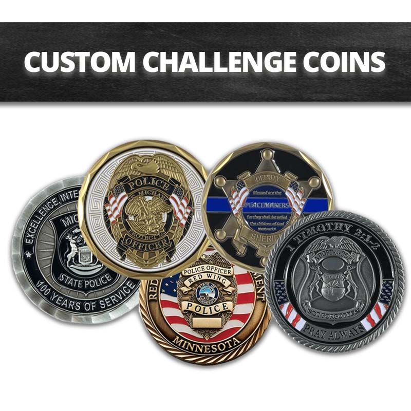 Custom Challenge Coins - Thin Blue Line USA