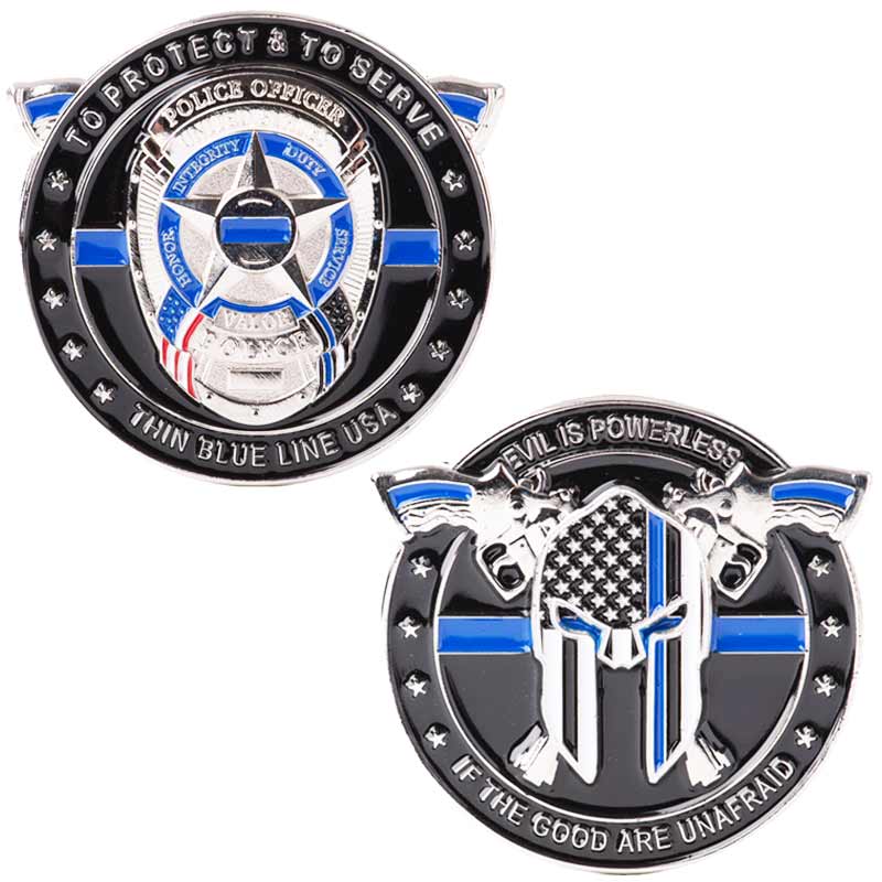 Thin Blue Line Challenge Coins | Thin Blue Line USA