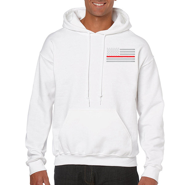 Men's Hoodie - Classic Thin Red Line - Thin Blue Line USA