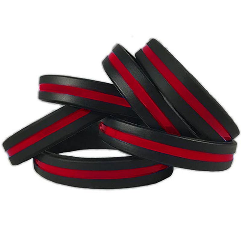 Thin Red Line Silicone Bracelet - Thin Blue Line USA