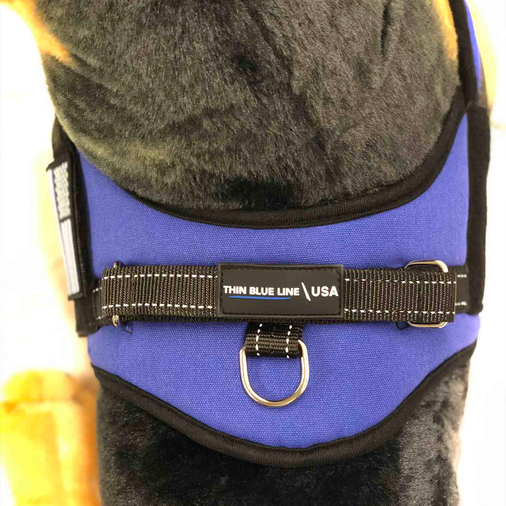 Thin Blue Line Dog Harness - Includes Thin Blue Line American Patch ...