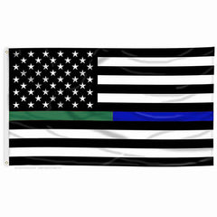 Green stripe american flag store