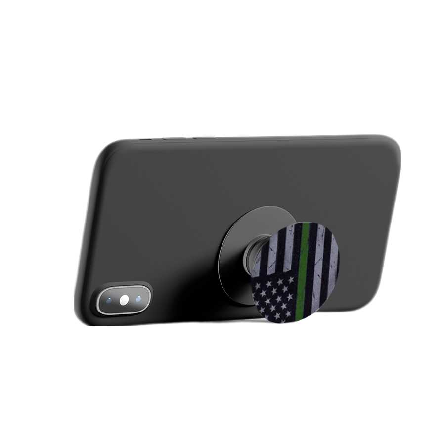 Subdued Phone Holder - Thin Green Line Flag - Thin Blue Line USA