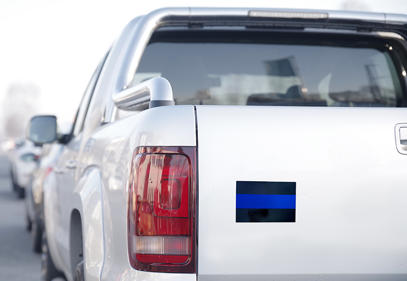 Thin Blue Line American Flag Sticker - Thin Blue Line USA