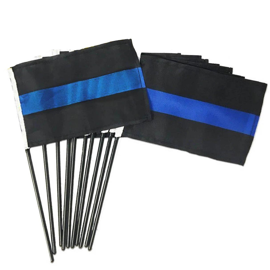 Thin Blue Line American Flag - Stick Flag - Thin Blue Line USA