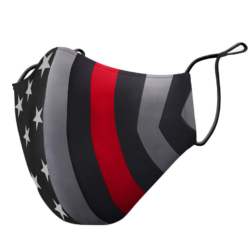 Thin Red Line (Firefighters) Premium Face Mask - Thin Blue Line USA