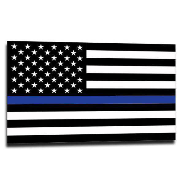 Thin Blue Line American Flag Sticker - Thin Blue Line USA