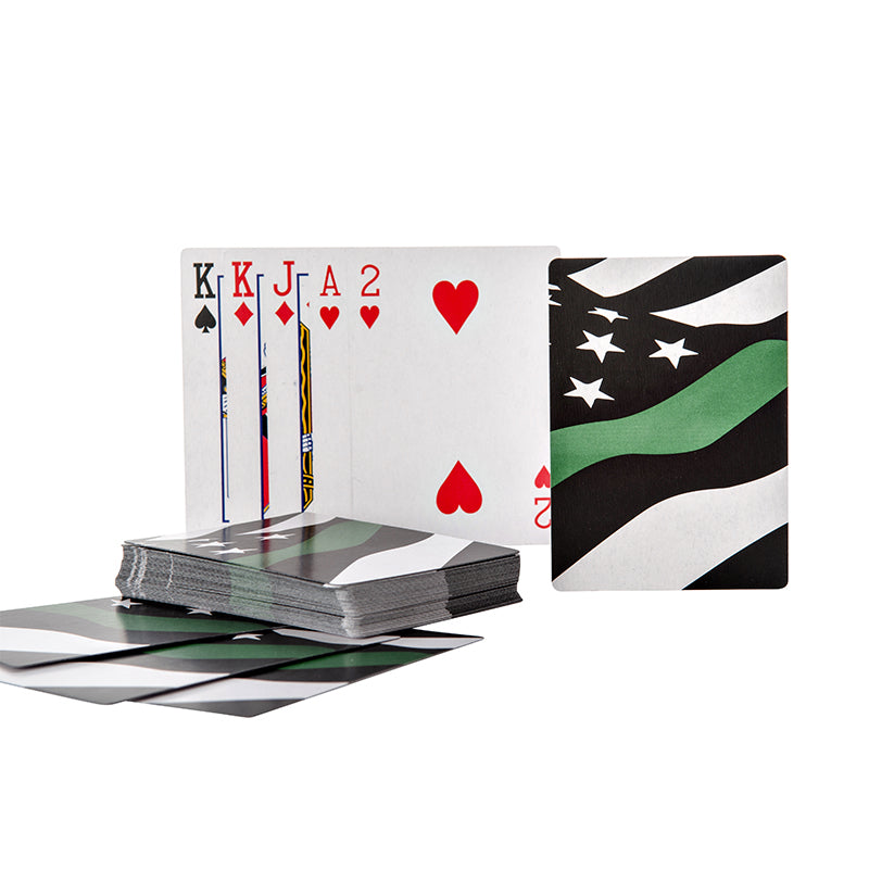 Thin Green Line® Military American Flag - Playing Cards - Thin Blue ...